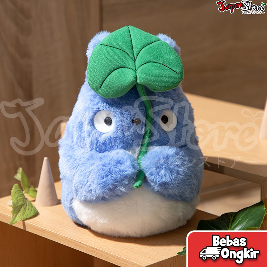 Jual [Ghibli Official] Boneka Totoro Biru Pegang Daun (Medium Size ...