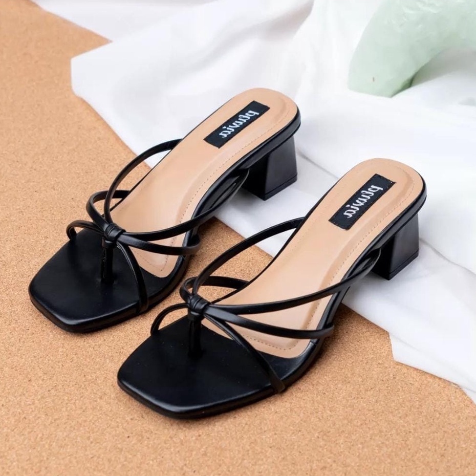 Jual Sandal Wanita Hak Tahu Alma Heels Sandal Tali Heels 5cm | Shopee ...