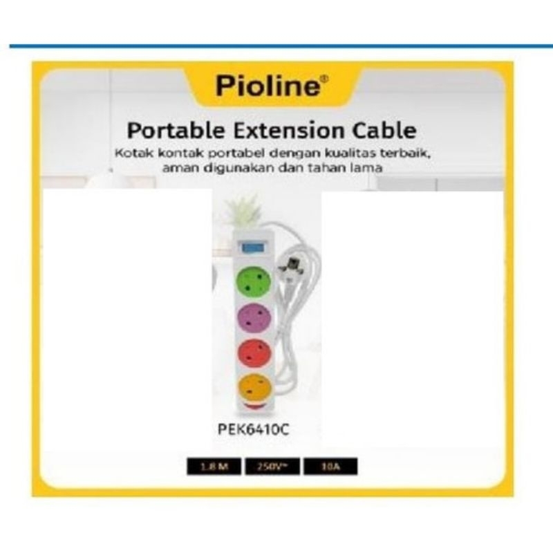 Jual Terminal Colokan 4 Lubang Gepeng Pioline Berwarna PEK-6410C ...