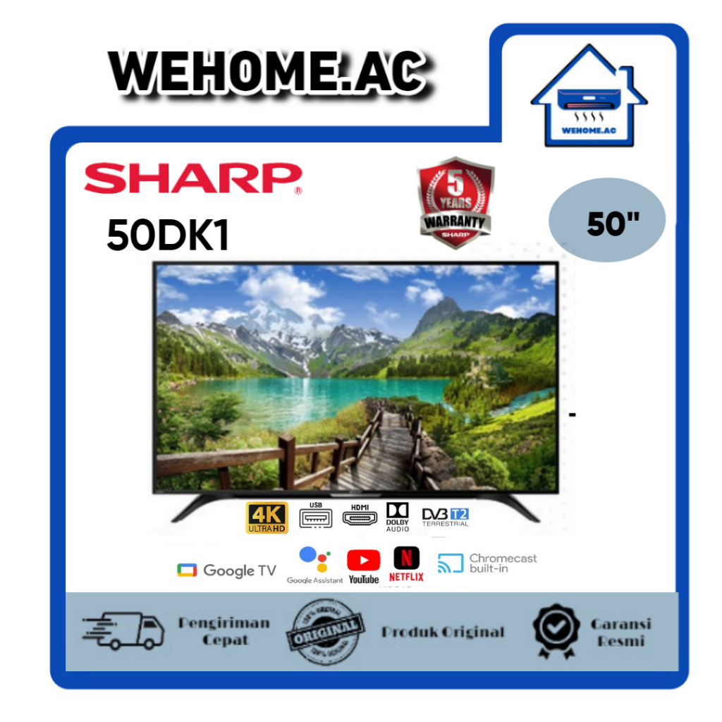 Jual TV LED Sharp 50DK1 LED Sharp 50 Inch Android TV UHD 4K Sharp ...