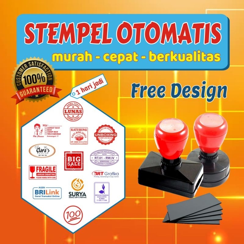 Jual Stempel Flash Custom/Stempel Otomatis/Stempel Logo/Stempel Lunas/Stempel Nilai/Stempel ...