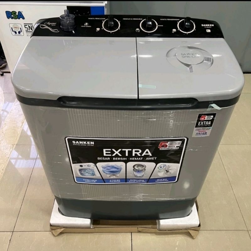 Jual Sanken Mesin Cuci 2 Tabung 9KG TW-9110 PK / 8663 8KG / 8600 8KG / 8827 8KG Low Watt ...