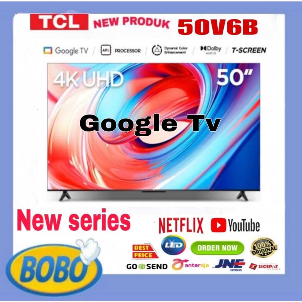 Jual TCL 50V6B Smart TV 50 inch Google TV 4K UHD - T-Screen - Dolby ...