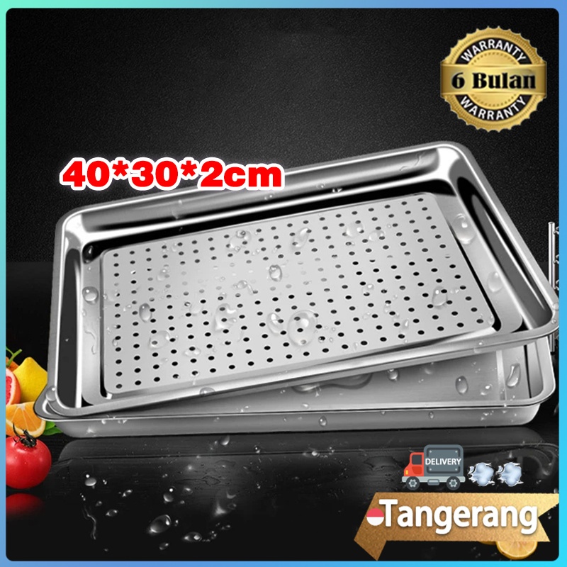 Jual Food Drying Tray 40x30cm Peniris Makanan Stainless Cooling Tray ...