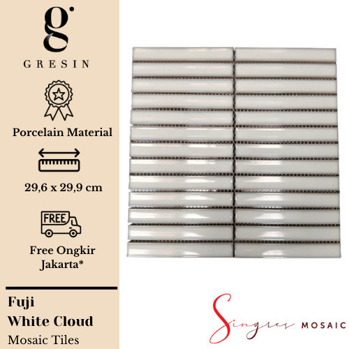 Jual White Cloud Fuji Singres Mosaic Tiles | Mosaic Keramik | Shopee ...