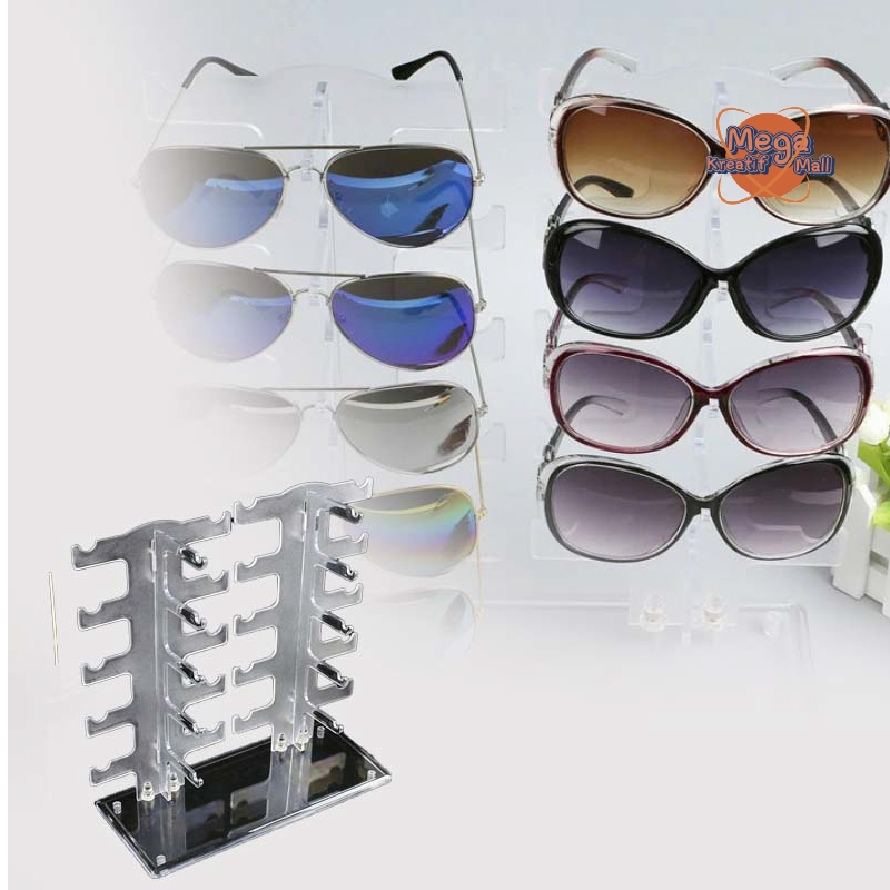 Jual Rak Display Kacamata Akrilik 10 Pasang Baris Ganda,Display ...