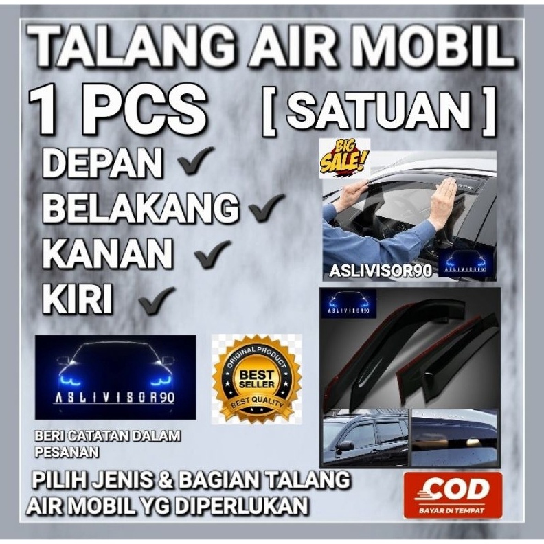 Jual Talang air mobil SATUAN 1pcs semua jenis mobil lengkap h U3D5 ...