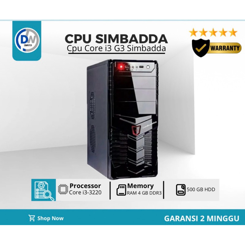 Jual CPU SIMBADDA Core i3 Gen3, RAM 4GB DDR3 HDD 500GB | Shopee Indonesia