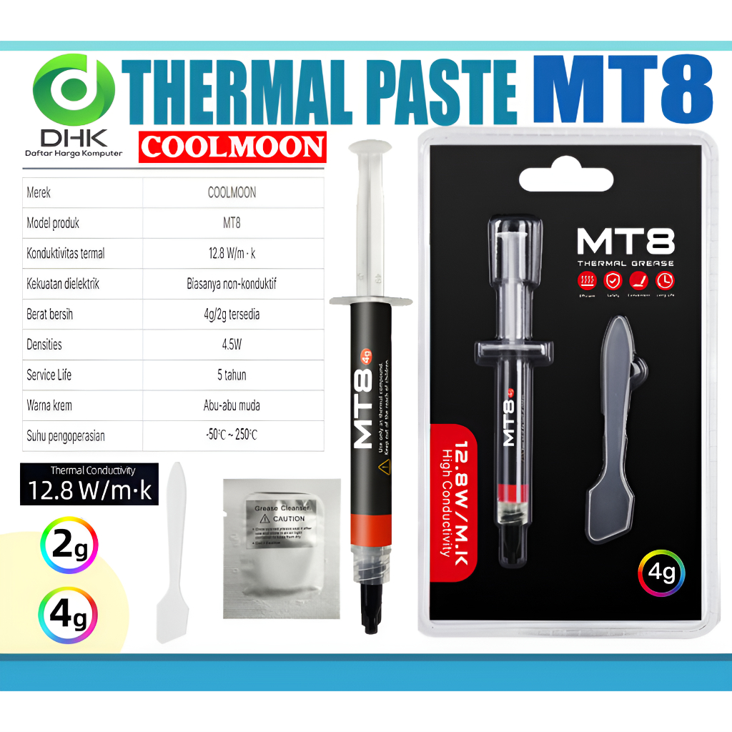 Jual COOLMOON PASTA PENDINGIN MT8 THERMAL PASTE | Shopee Indonesia