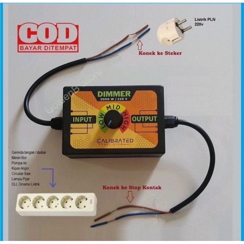 Jual modul Dimmer 2000w Speed Controller Pengatur Kecepatan Gerinda ...