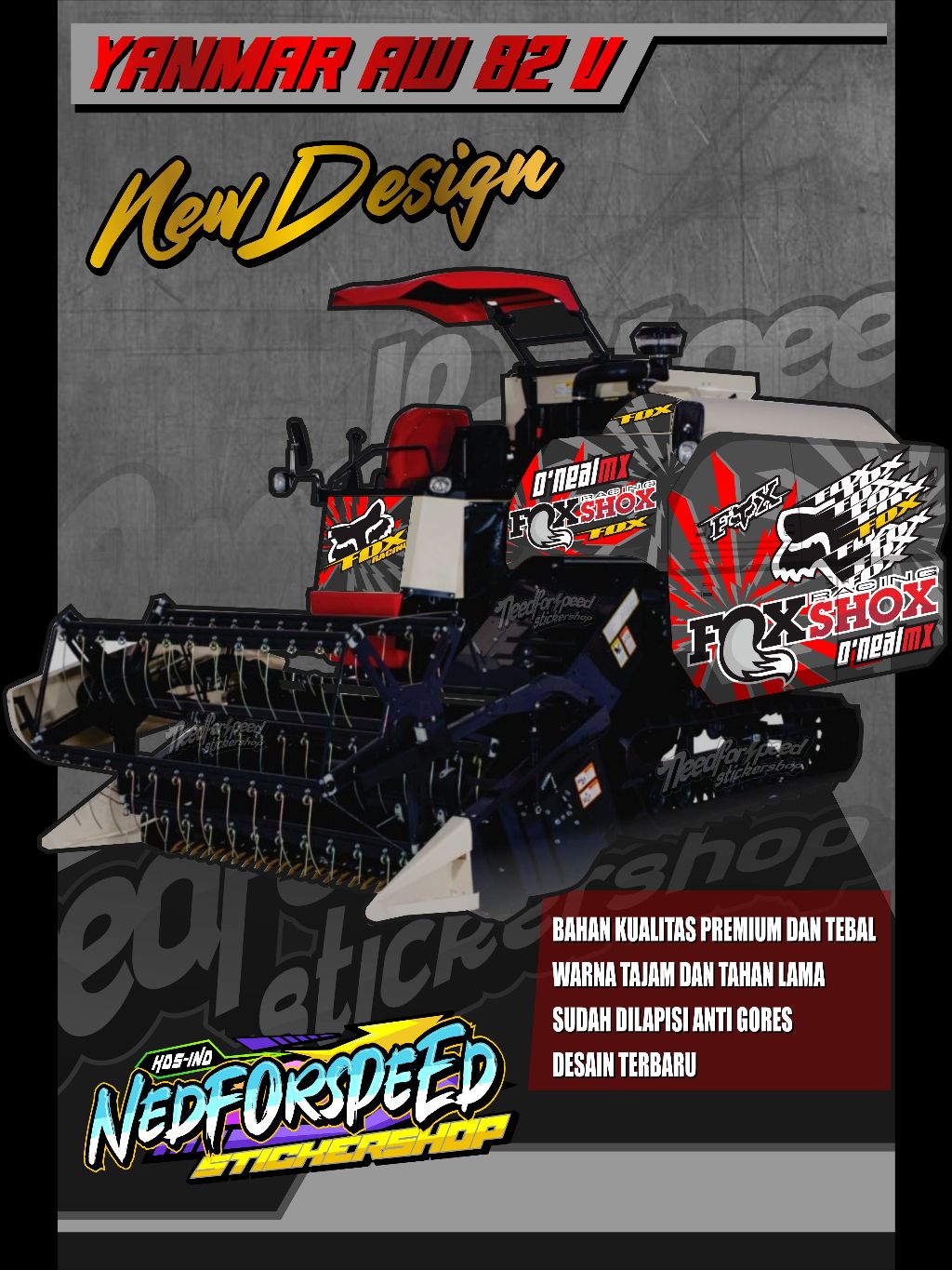 Jual STICKER DECAL COMBINE YANMAR AW 82 V | Shopee Indonesia