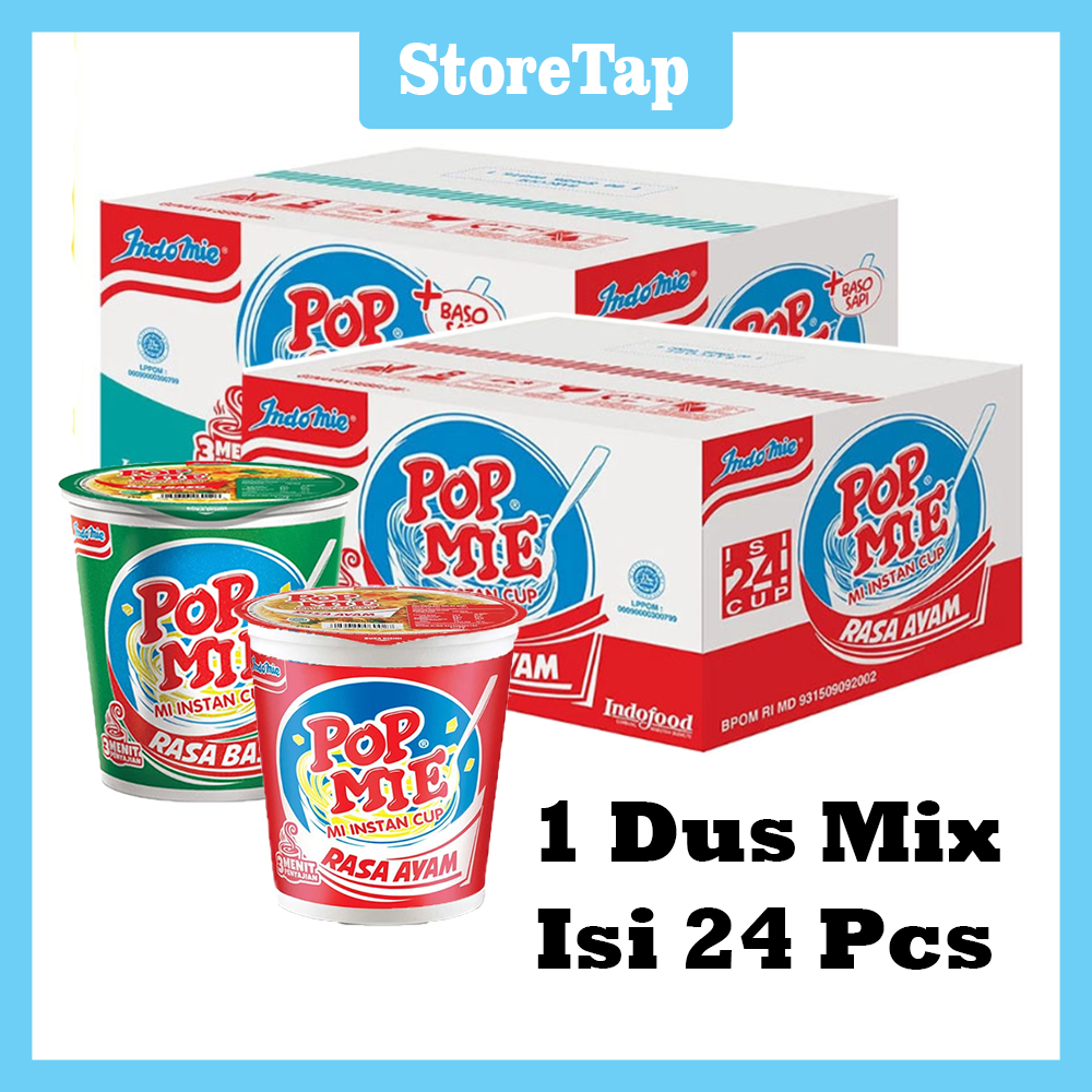 Jual Pop Mie Regular 1 Dus Mix 75 gr x 24 Pcs | Shopee Indonesia