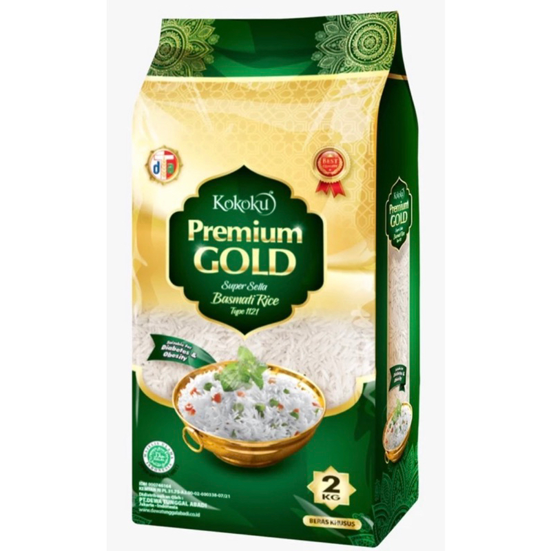 Jual Beras Premium Basmati Gold Kokoku 2 Kg | Shopee Indonesia
