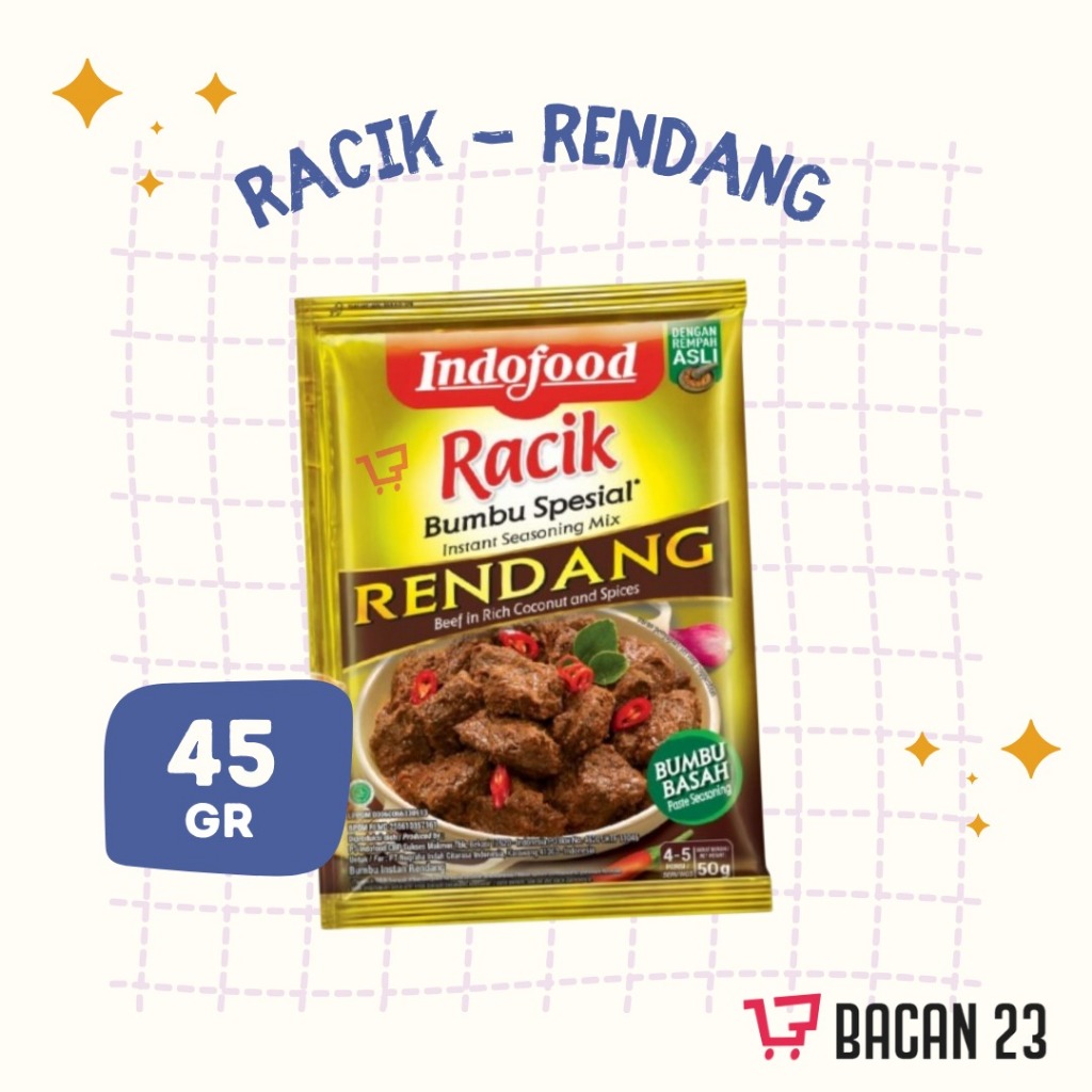 Jual Bumbu Racik Indofood Rendang (50 Gr) / Bum u Instan / Bumbu Dapur ...