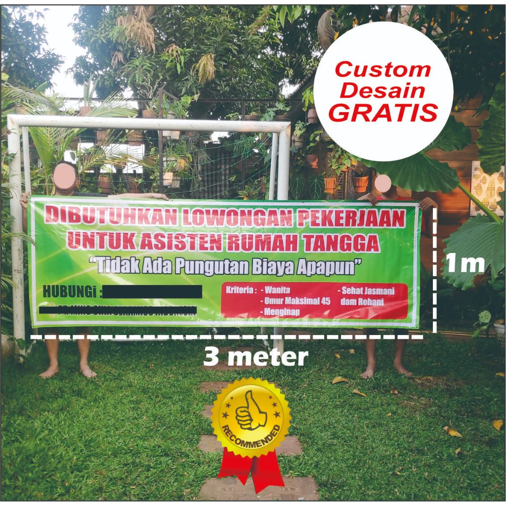 Jual BANNER SPANDUK UKURAN 300 X 100 CM DESAIN GRATIS CUSTOM | Shopee ...