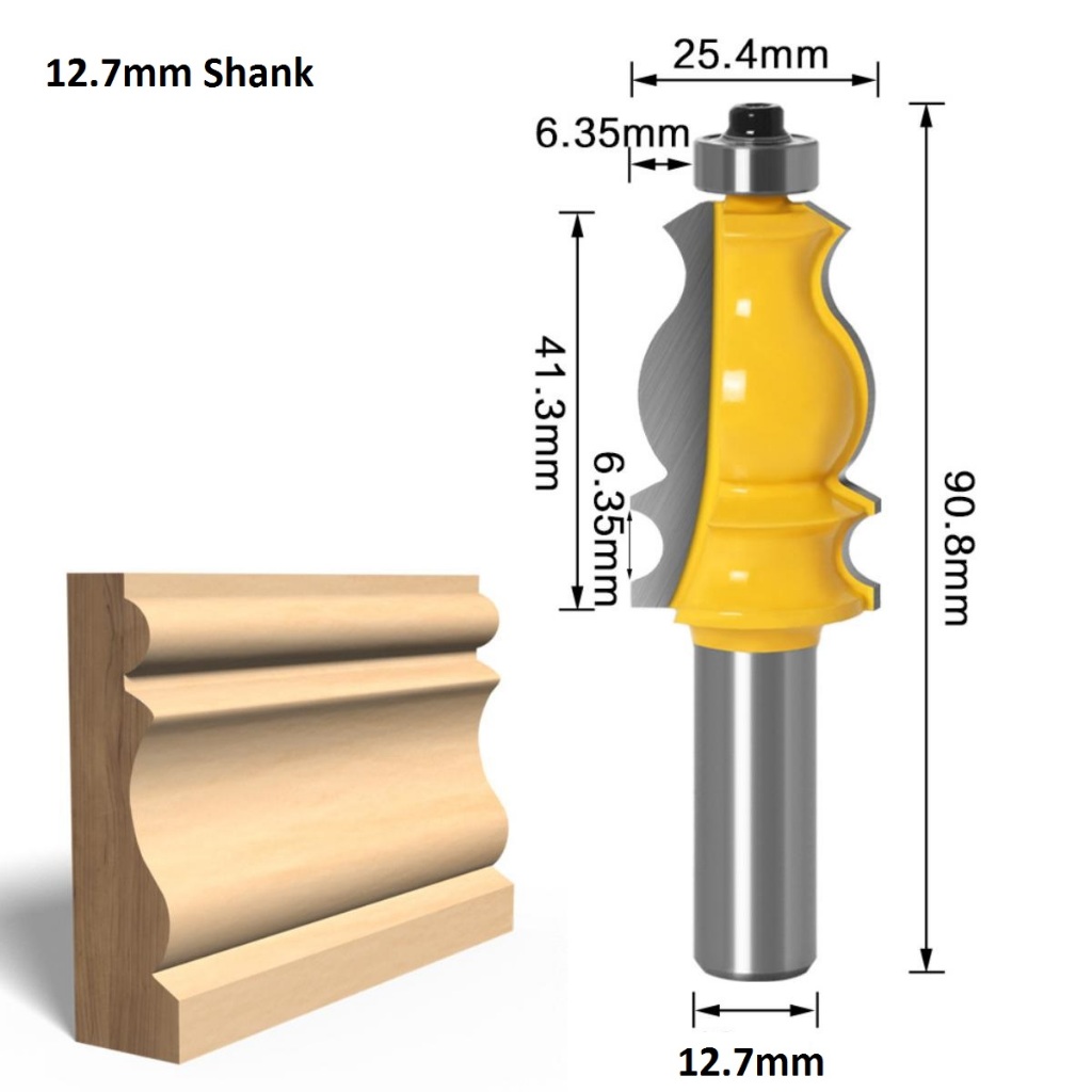 Jual Mata Router Kayu Bit 1/2 Shank Mata Profil Molding Moulding ...