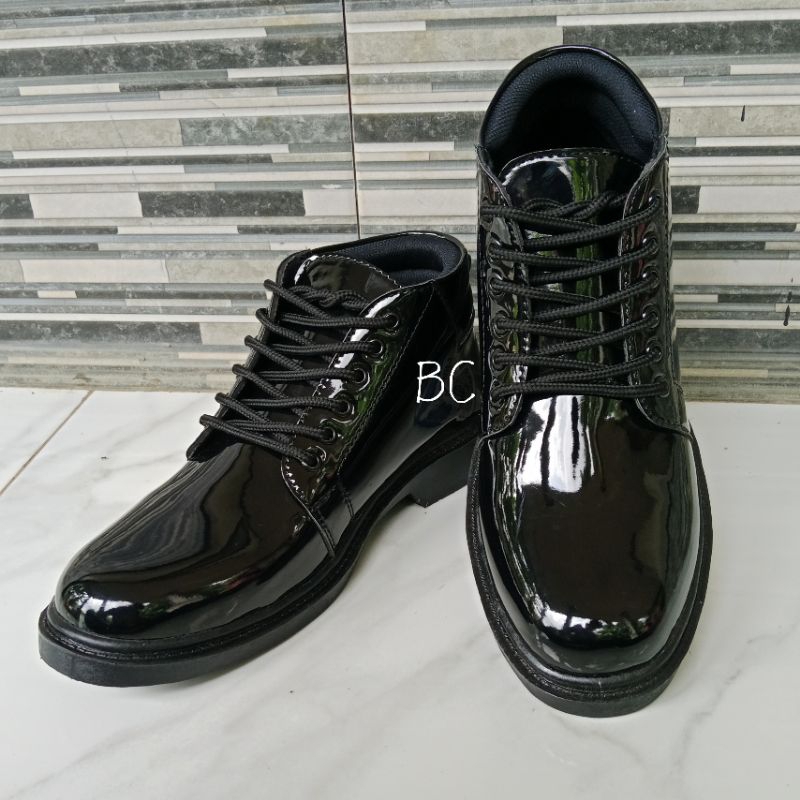 Jual Sepatu PDH Hitam Mengkilat Dan Doff Untuk TNI POLRI SECURITY ...