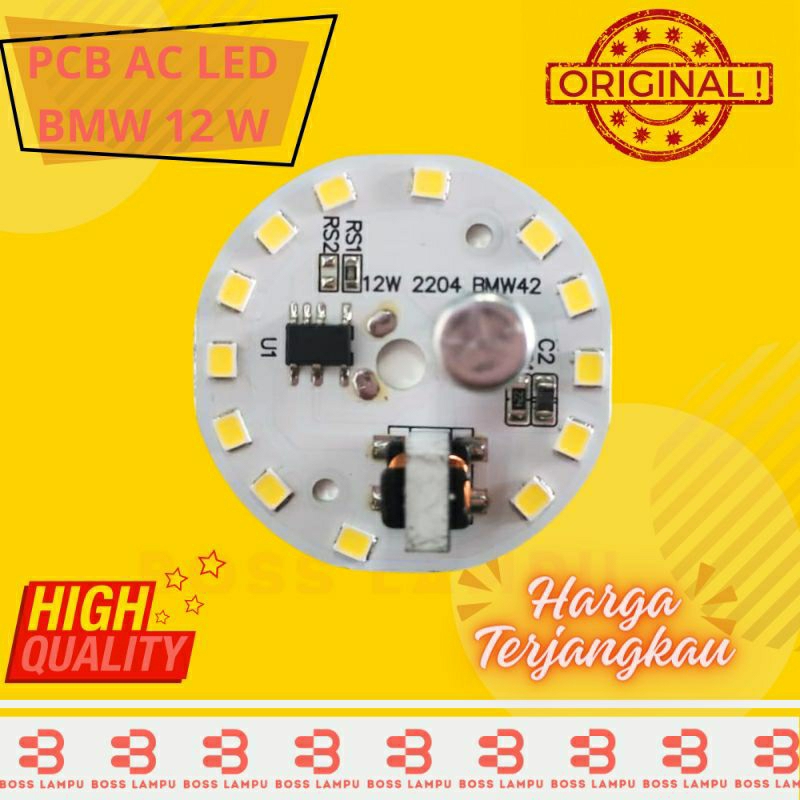 Jual BMW Mesin PCB AC LED 12 Watt Tanpa Driver Kualitas Bagus Nyala ...