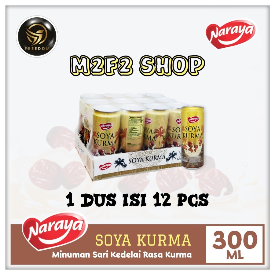 Jual Naraya Soya Kurma Minuman Susu Sari Kedelai Kaleng | Can - 300 ml ...
