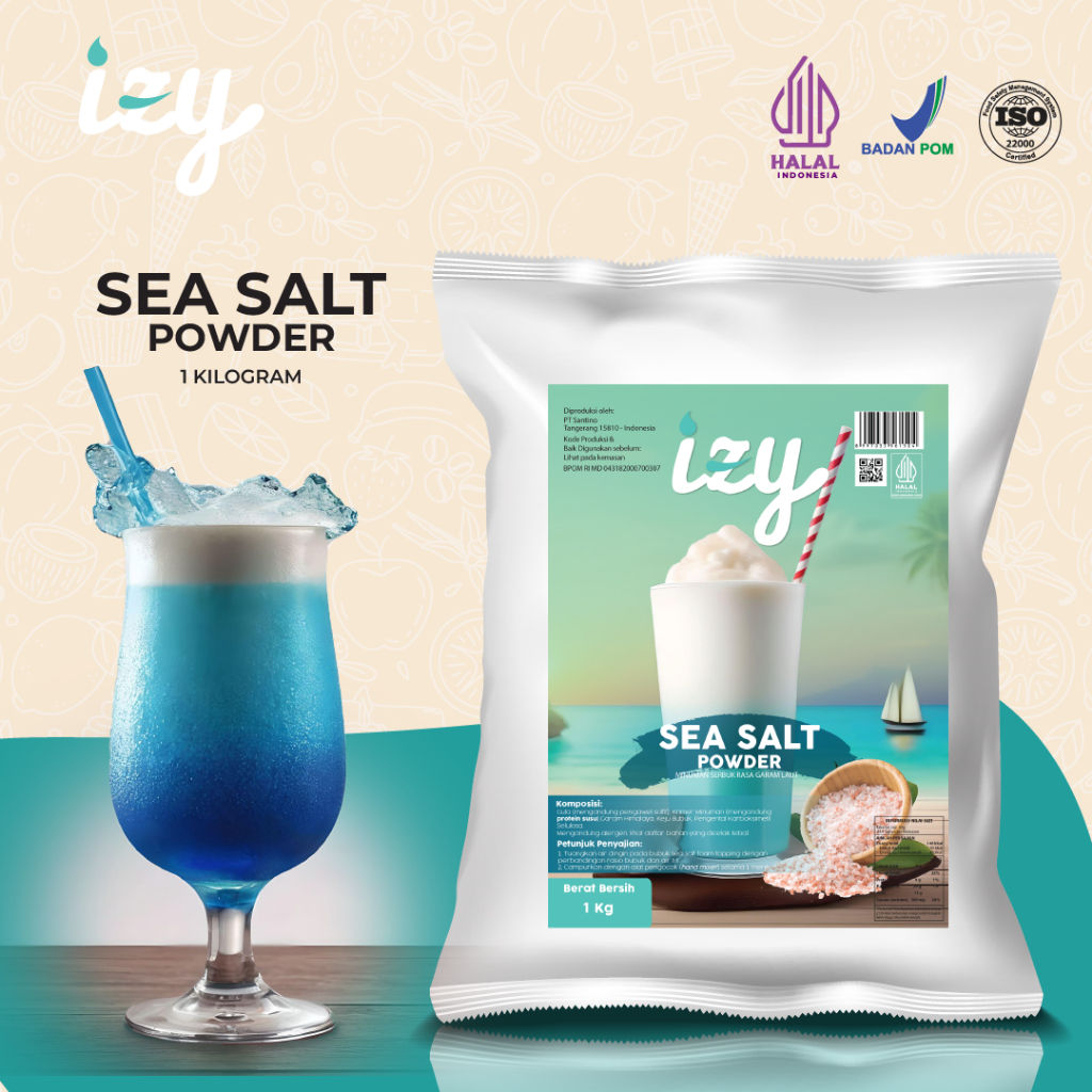 Jual Izy Premix Powder Sea Salt - Bubuk Minuman Topping Garam Laut ...