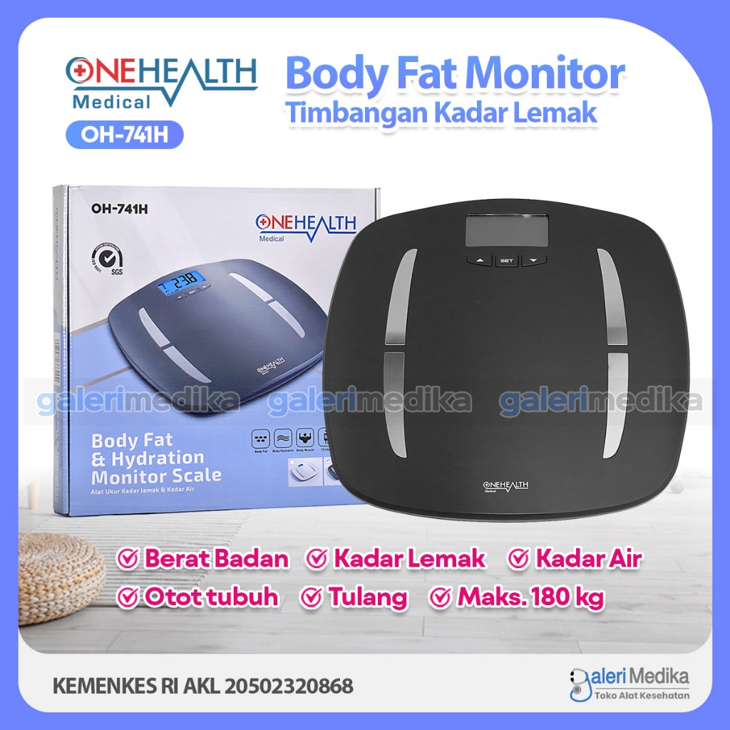 Jual Timbangan Kadar Lemak Body Fat Monitor OneHealth OH-741H / OH 741 ...