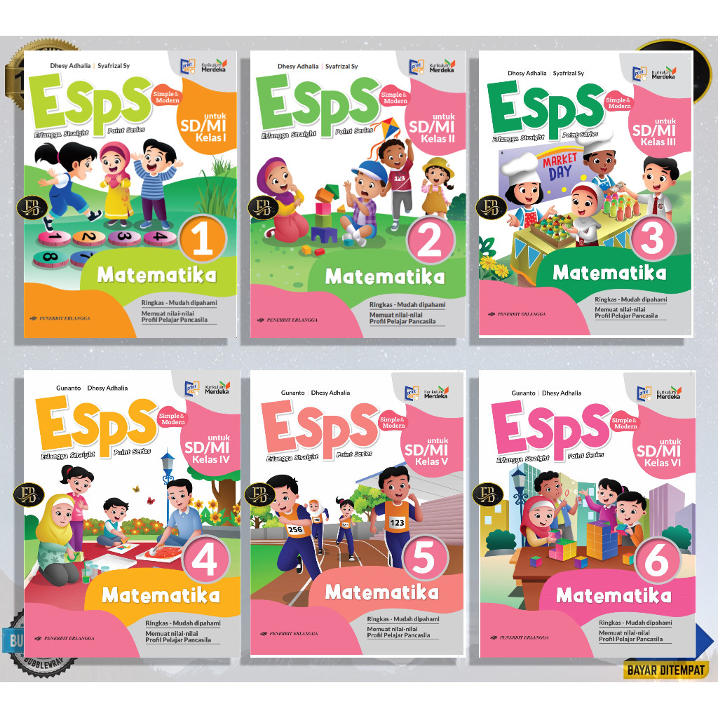 Jual [Penerbit Erlangga] ESPS MATEMATIKA KELAS 1, 2, 3, 4, 5, 6 KURIKULUM MERDEKA | Shopee Indonesia