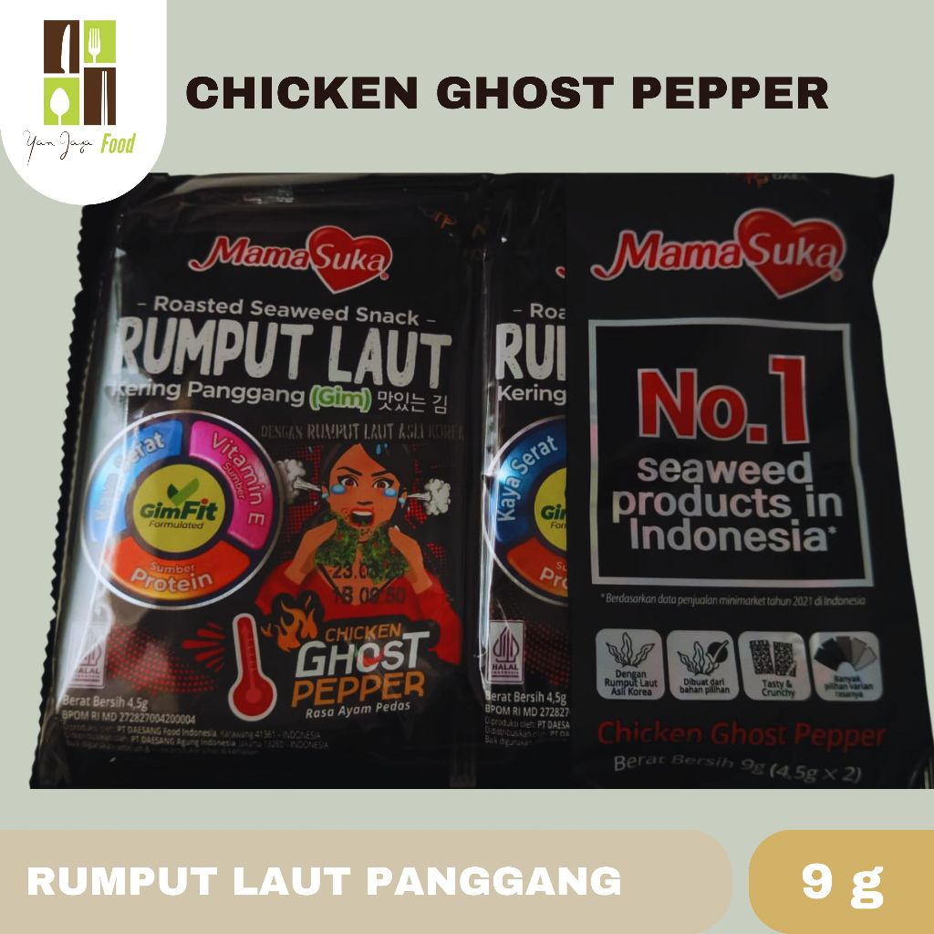 Jual Rumput Laut Panggang Mamasuka Original / Pedas / Salted Egg / BBQ | Shopee Indonesia