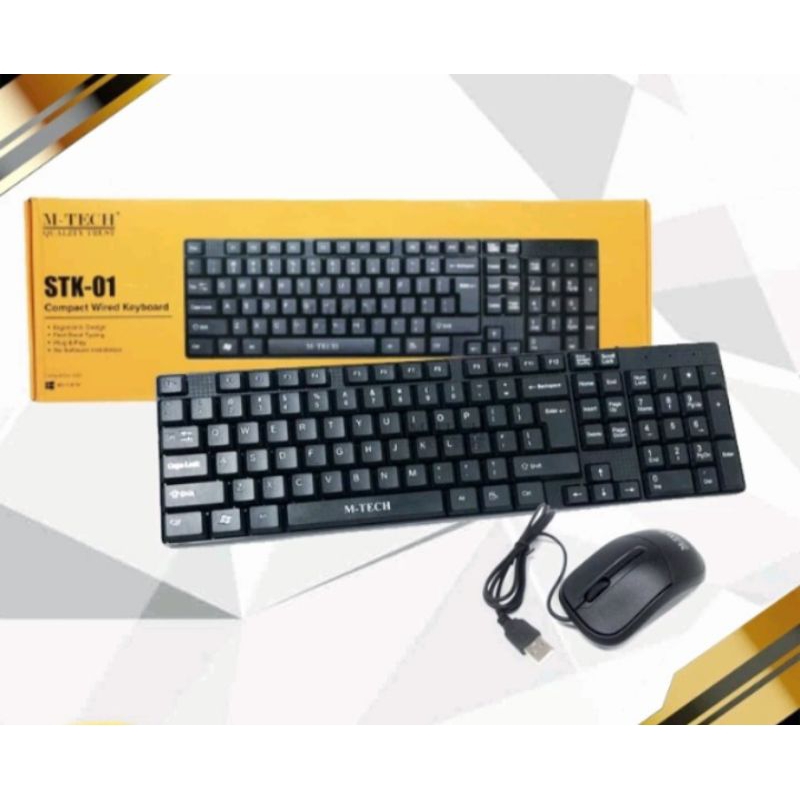 Jual Keyboard usb M-tech Stk-01 Satu paket Mouse | Shopee Indonesia