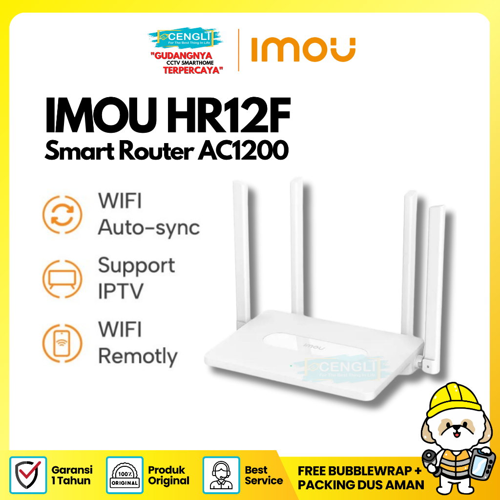 Jual Router Imou HR12F Smart Wifi Router AC-1200 Dual-Band Wifi ...