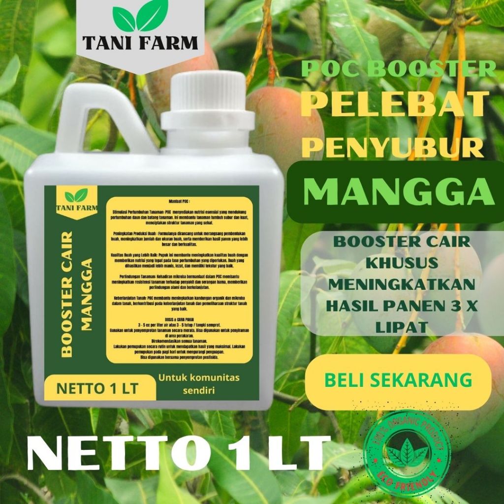 Jual RTF Pupuk Booster MANGGA Pupuk Cair MANGGA 1 LT Pupuk Semprot Untuk Tanaman dan MANGGA ...