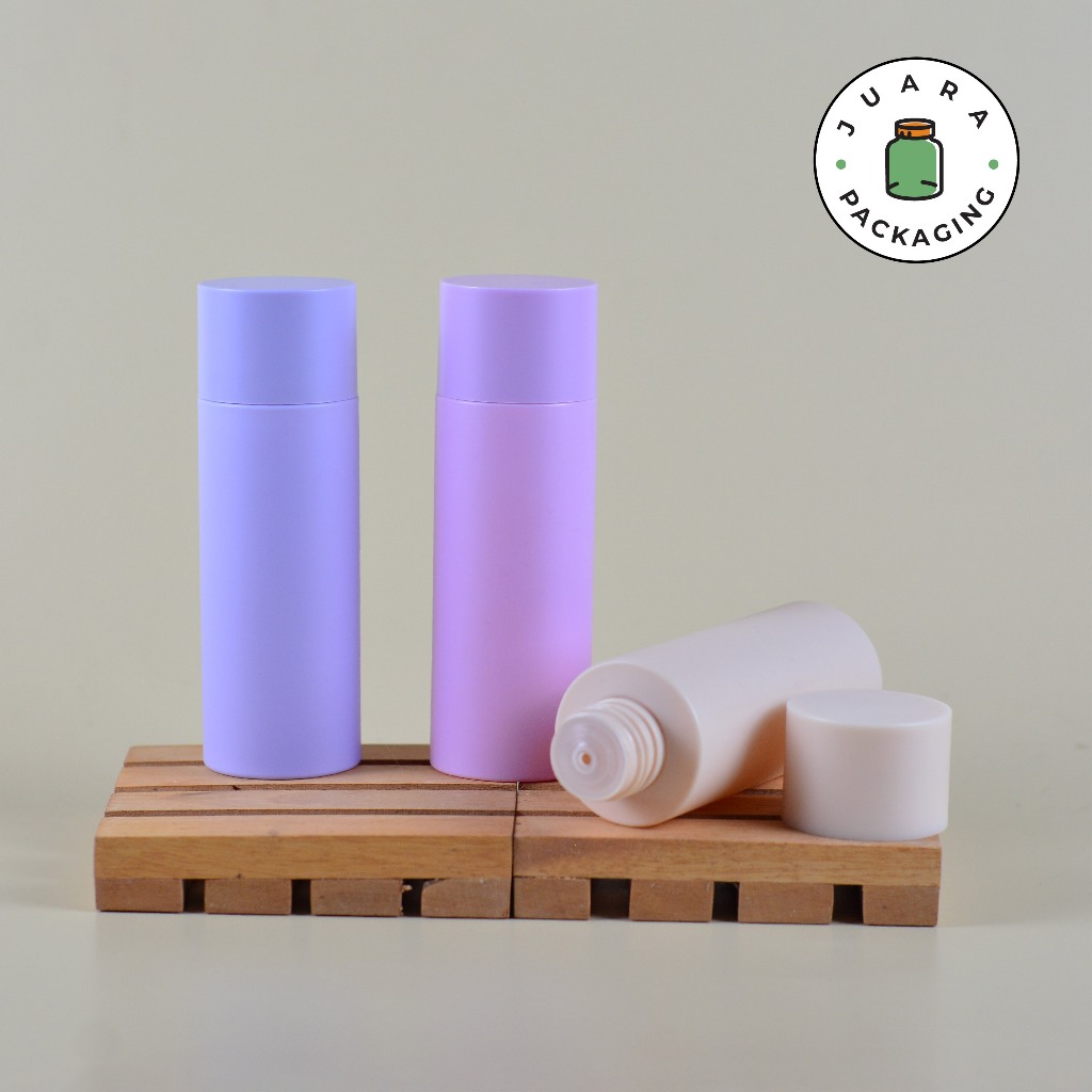 Jual Botol Plastik Toner 100ml Warna Pastel Ungu Pink Cream Toner Serum ...
