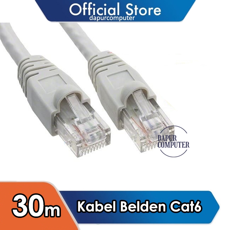 Jual kabel lan 30 meter cat 6 belden jaringan internet wifi terbaik ...