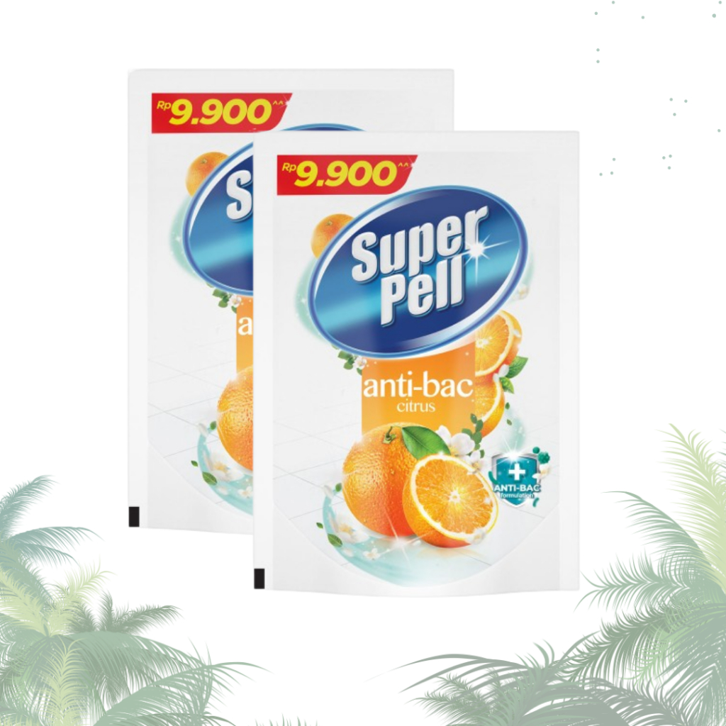 Jual Super Pell Refill Anti Bacterial Citrus Pembersih lantai 500ml ...