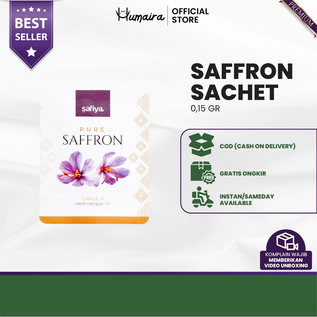 Jual Safron Saffron Sachet 0.15 gr | Super Negin Grade A Original ...