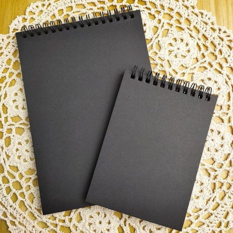 Jual NOTEBOOK BLACK PAPER A4/VERIKAL/SKETCHBOOK BLACK PAPER A4/B5/A5 ...
