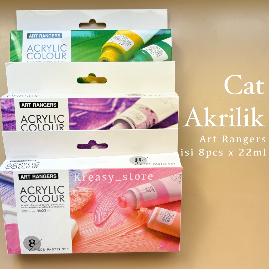 Jual Cat Akrilik Art Rangers Set 8x22 ml - Acrylic Color - Cat Akrilik ...
