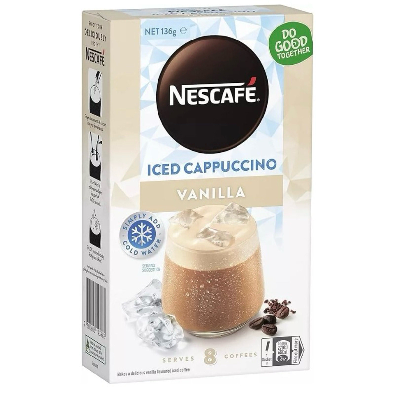 Jual Nescafe Iced Coffee Cappuccino Vanilla Flavour Sachets 8 Pack ...