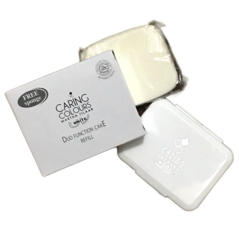 Jual CARING COLOURS UV White Duo Function Cake 03 Natural Glow 16gr ...