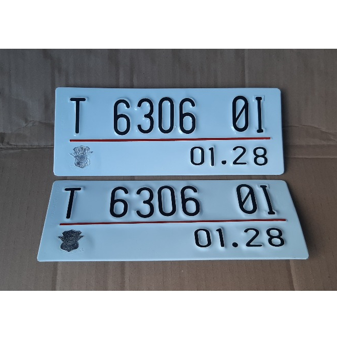 Jual plat nomor motor custom list stiker / plat nomor bebas request ...