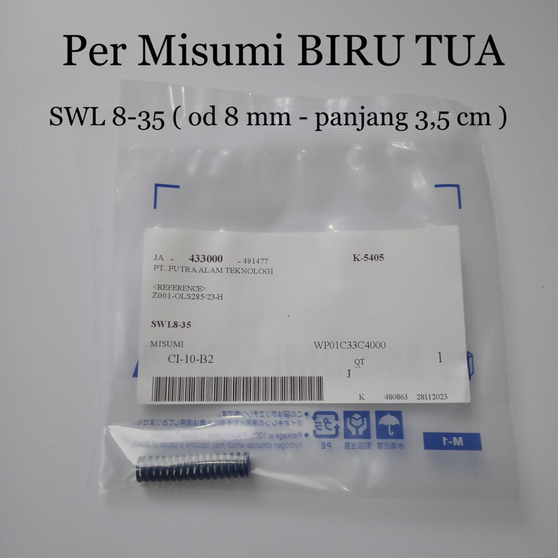 Jual Per Misumi BIRU TUA SWL 8-3,5 / spring / per | Shopee Indonesia