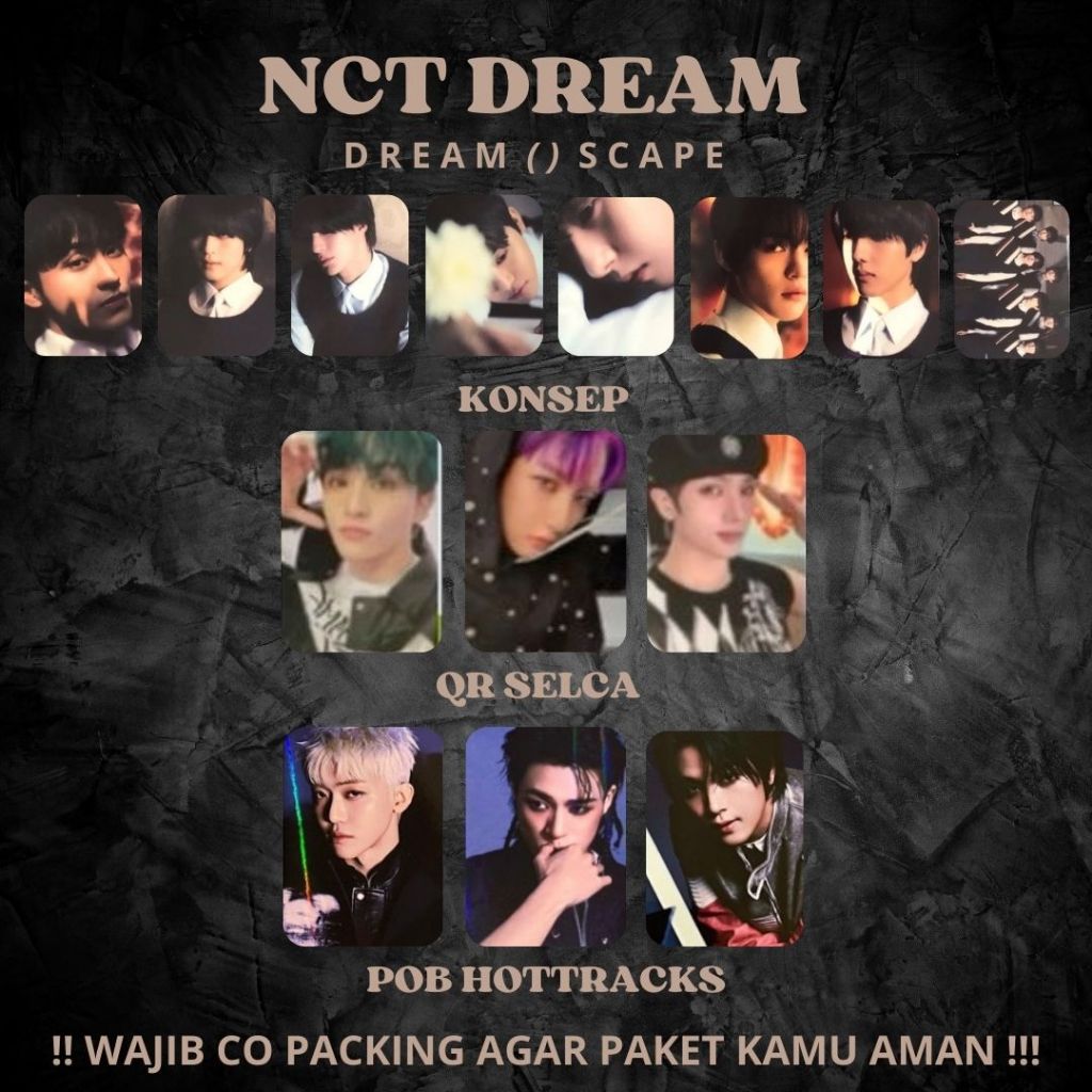 Jual DREAM()SCAPE QR Ver, POB HOTTRACKS Mark, Haechan, Jeno, Jaemin, Renjung, Jisung, Chenle ...
