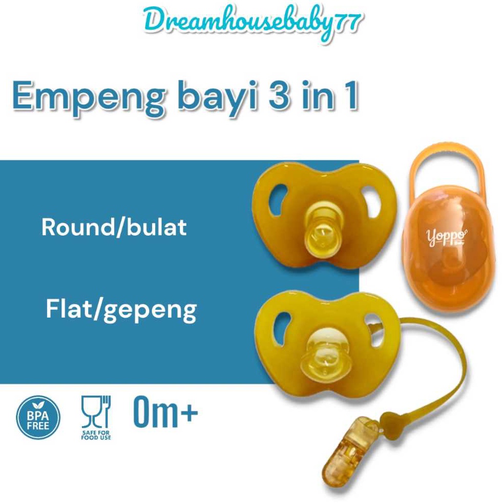 Jual Siap Kirim Yoppo Baby Dot Bayi 3 in 1 Empeng Bayi BPA Free ...
