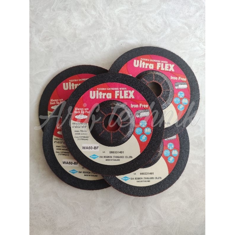 Jual Flexible disc Ultra Flex 4" / Batu gerinda Flexible Ultraflex WA60 ...