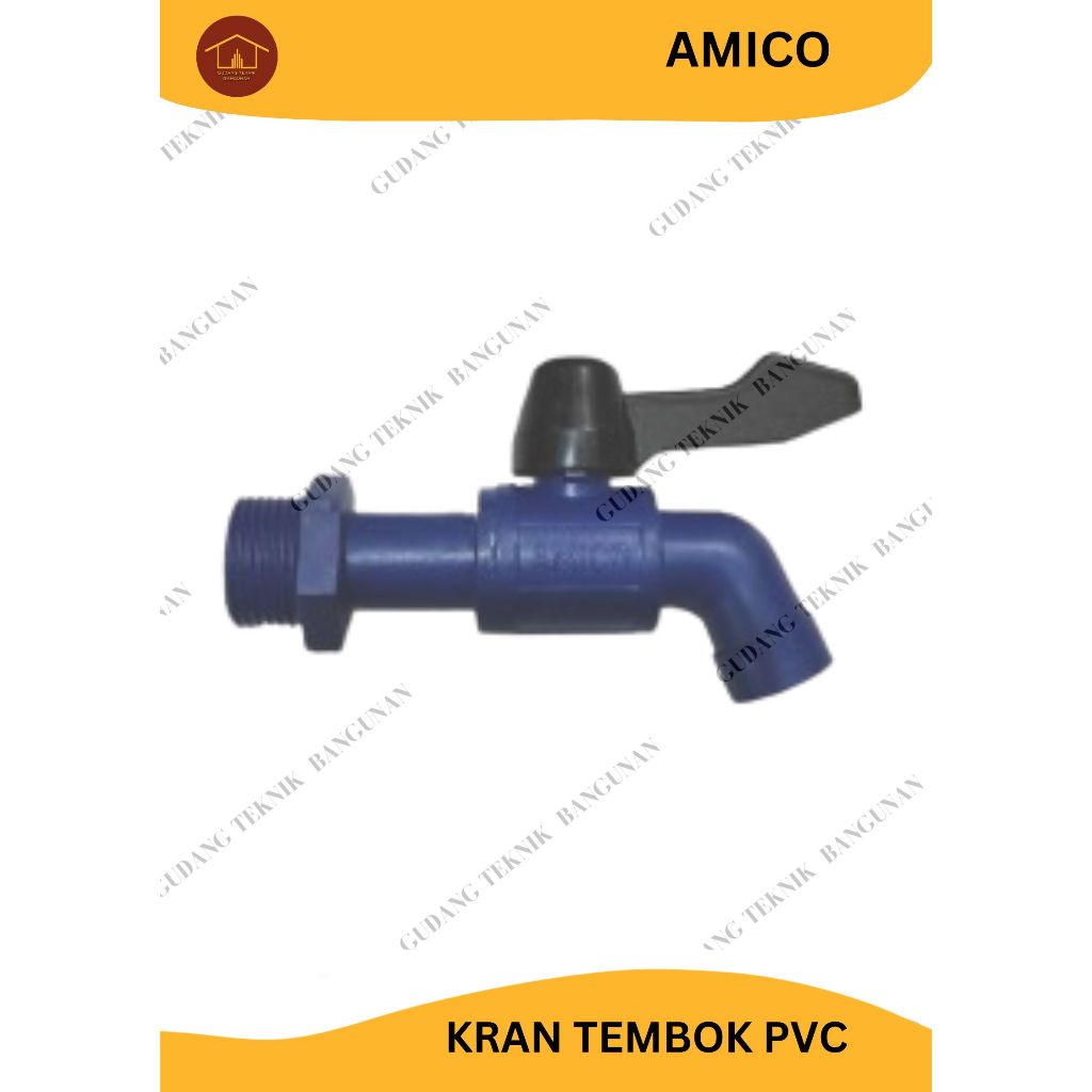 Jual Kran Tembok Keran Air PVC AMICO 3/4" / Keran Tembok AMICO / Kran ...