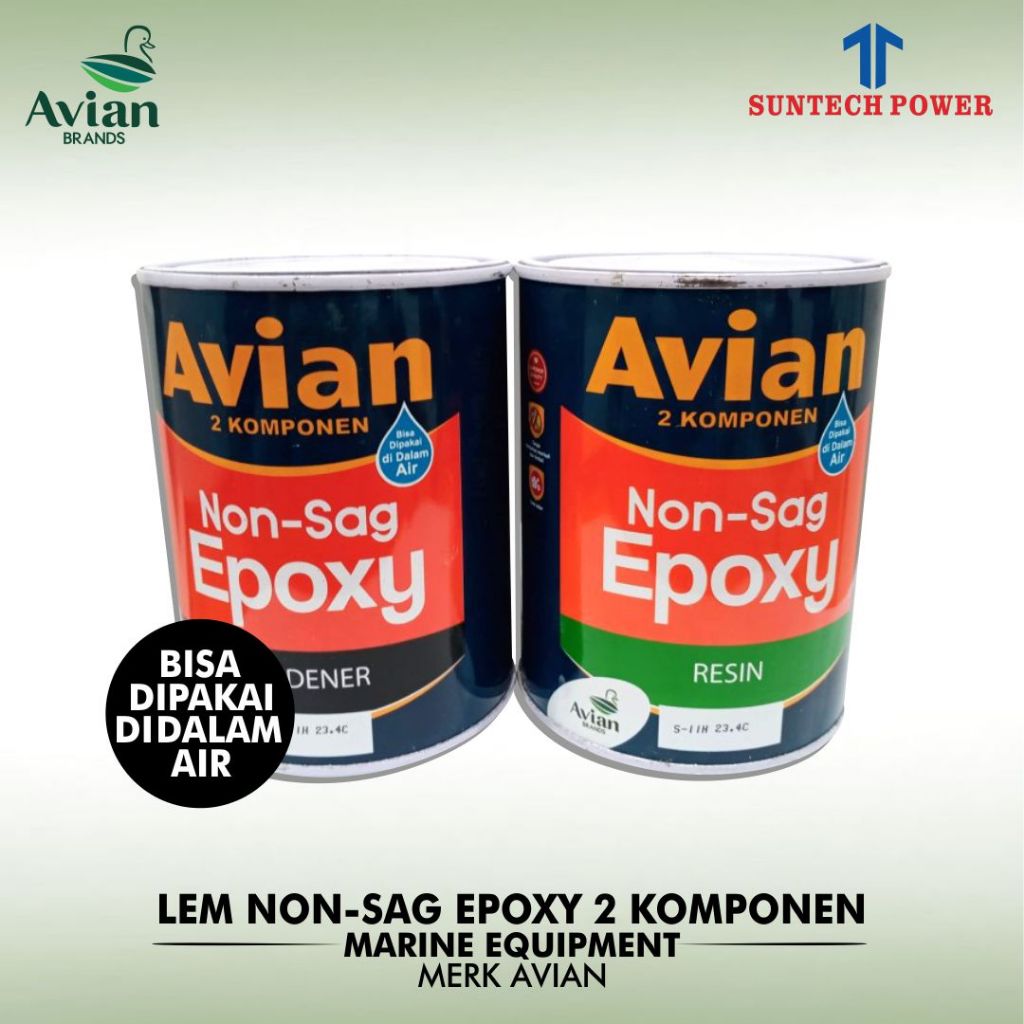 Jual Lem Epoxy Avian Non Sag Resin Hardener 2 Komponen Per Set 1,6 kg ...