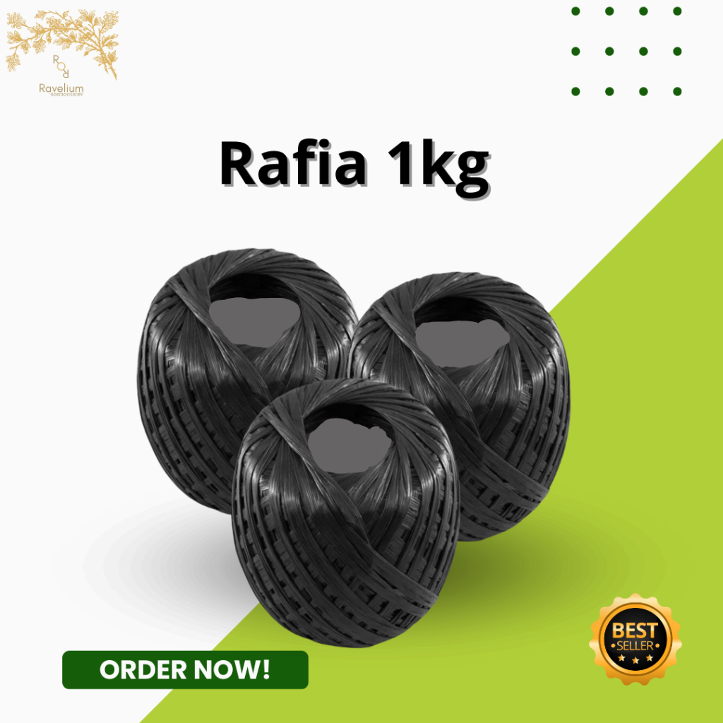Jual Rafia Kiloan/Tali Rafia 1 kg/Tali Rafia Hitam & Warna | Shopee ...
