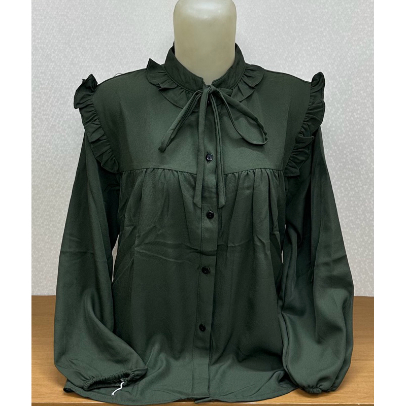 Jual BLOUSE KOREA -BLOUSE SHANGHAI RUMBAI TALI - ATASAN WANITA ...