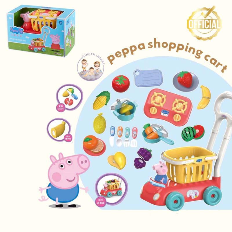 Jual peppa pig shopping cart mainan trolley anak anak mainan trolley ...
