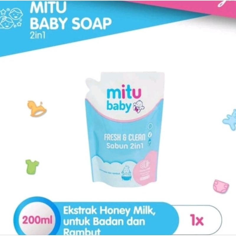 Jual Mitu baby Fresh & clean sabun 2in1 honey milk ,dan fresh & clean ...