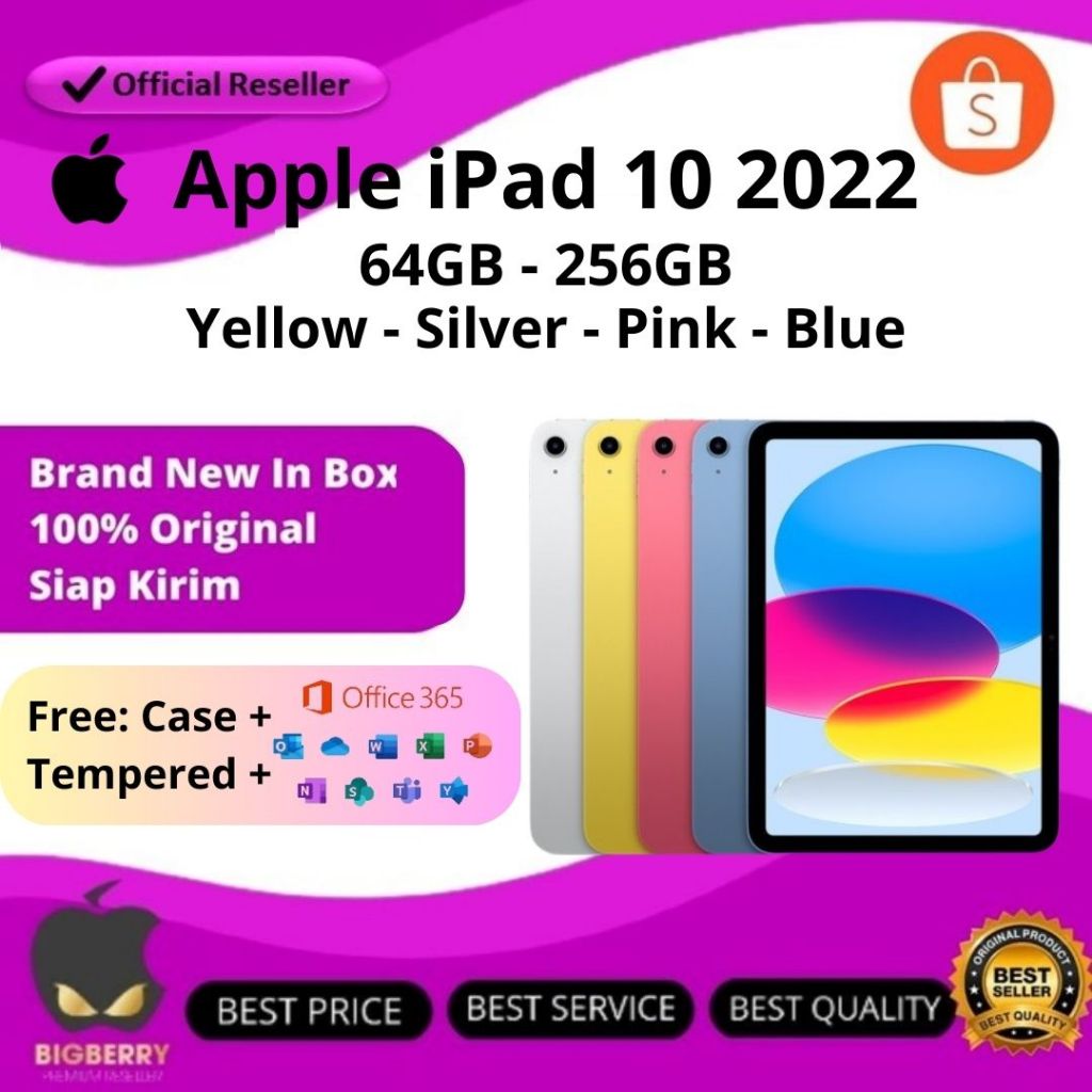 Jual Apple iPad 10 10th Gen 2022 256GB 64GB WiFi Cell 10.9" Inch ...